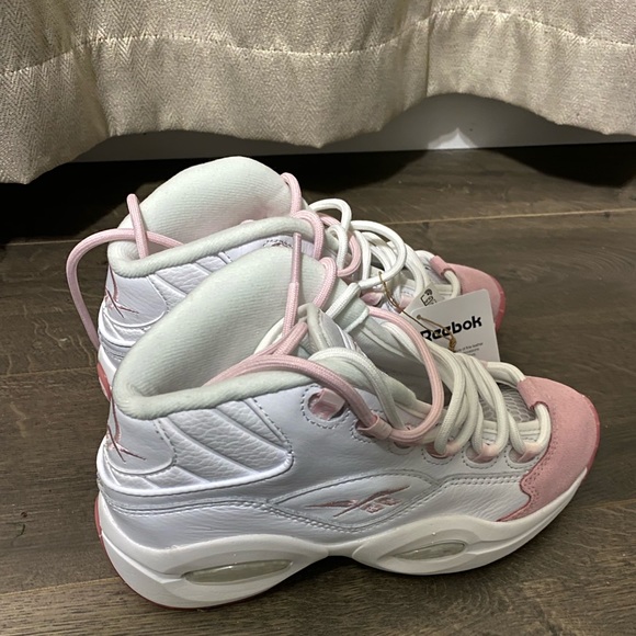 Reebok | Shoes | Reebok Question Mid Allen Iverson White Pink Gx9357 ...